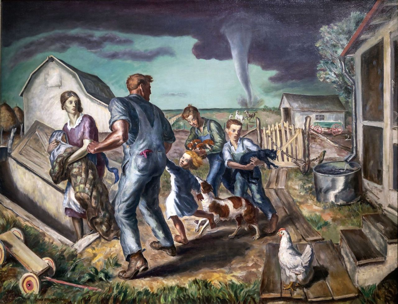 Tornado Over Kansas (1929) by John Steuart Curry – Literary Fictions